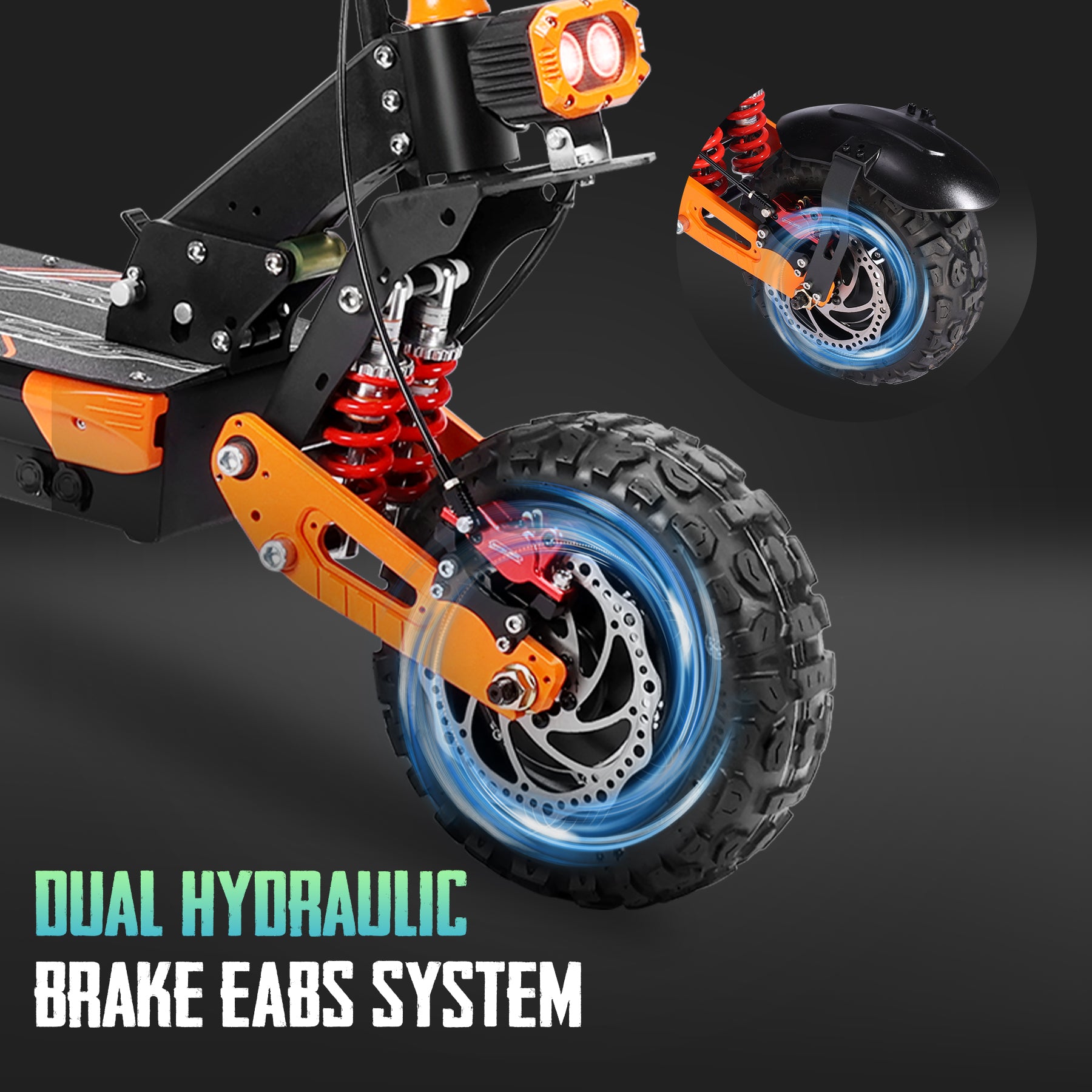ZSNAKE Electric Scooter Dual Motors 5600W Up to 52 MPH 60V 28Ah Batter